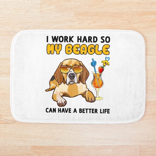 "Funny Beagle TShirt Beagle Lover Design "I work hard so my Beagle can ...