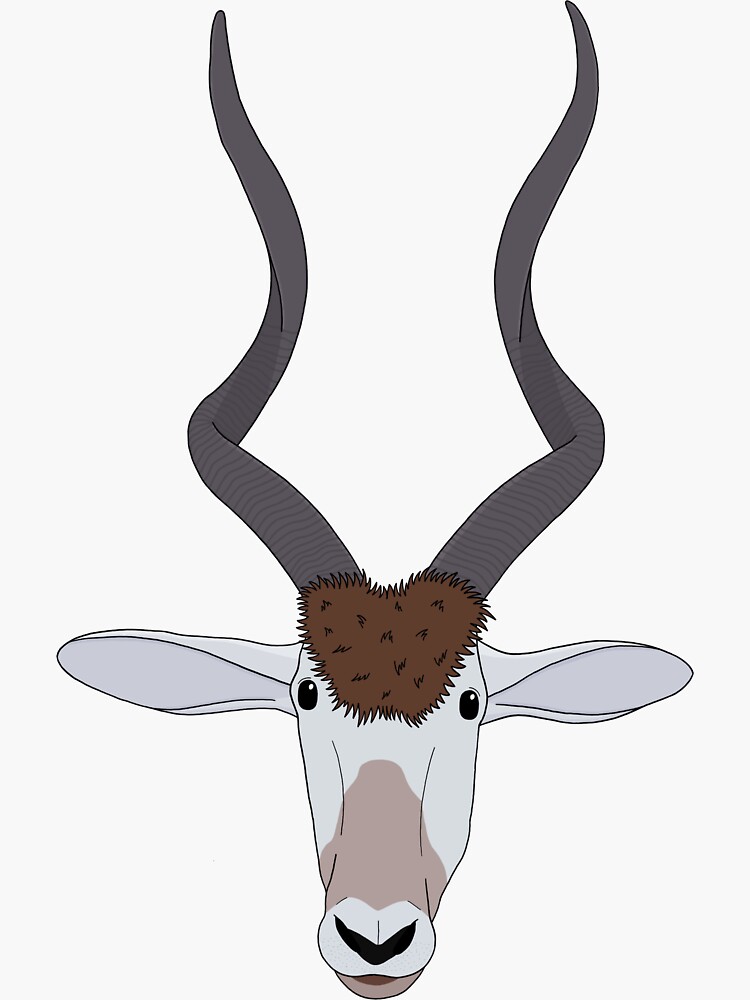 "Addax Head" Sticker for Sale by stickerstone | Redbubble