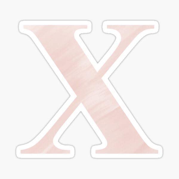 "X Light Pink Brushed" Sticker for Sale by Bvaillancourt | Redbubble