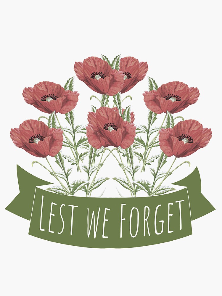 Lest We Forget Remembrance Day Sticker sold by Well Pick | SKU 1297113 ...