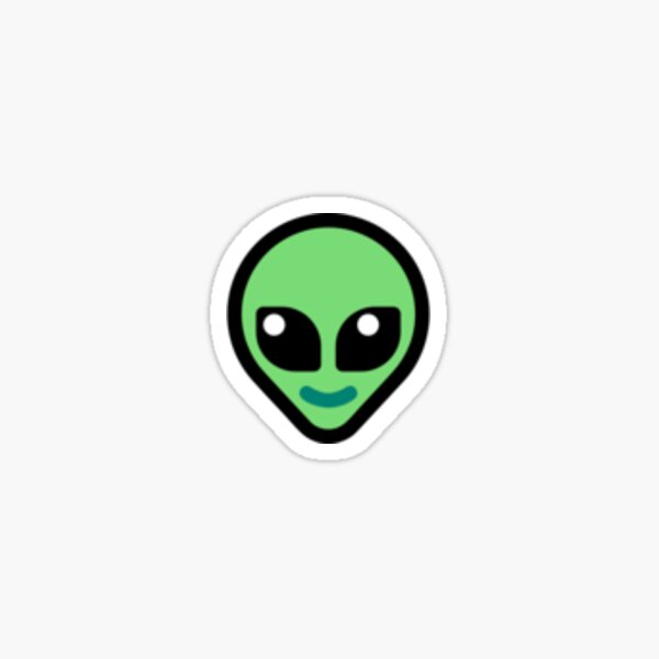 "Alien Face" Sticker by Emojipedia | Redbubble