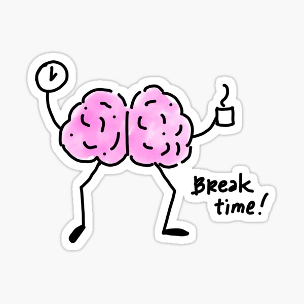 "Break Time" Sticker for Sale by Jasminetiger | Redbubble