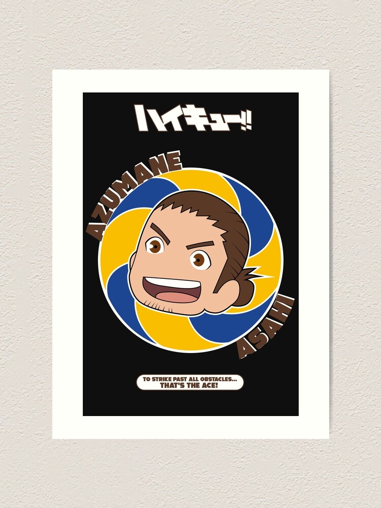 "HAIKYUU: AZUMANE ASAHI CHIBI" Art Print by FunGangStore | Redbubble