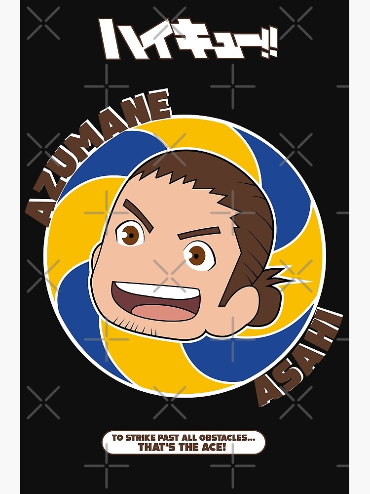 "HAIKYUU: AZUMANE ASAHI CHIBI" Art Print by FunGangStore | Redbubble