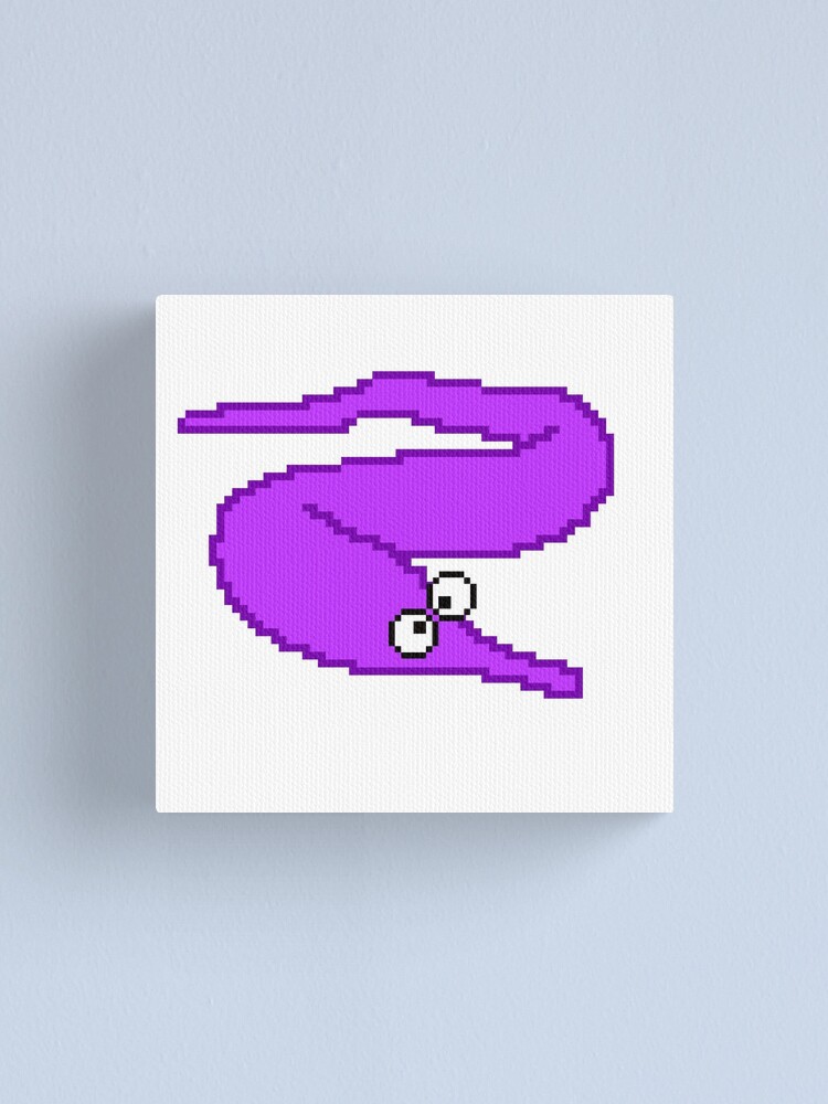 "Purple Worm on a String Pixel Art" Canvas Print by tyofnewt | Redbubble