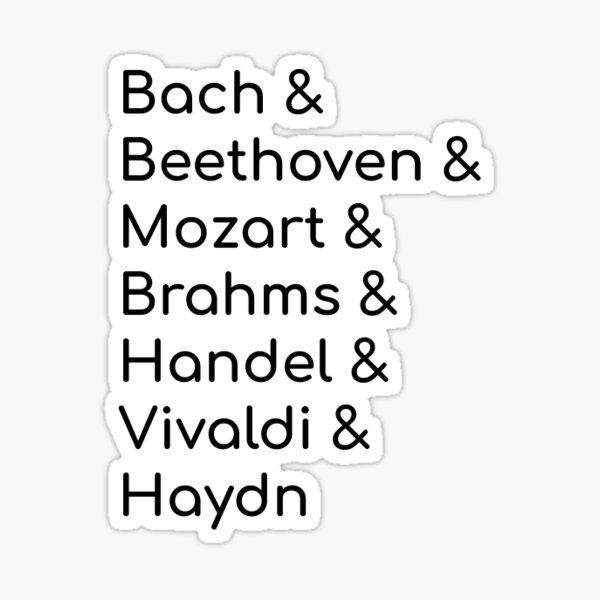 "Classical Composers sticker" Sticker for Sale by gracieftrumpet ...
