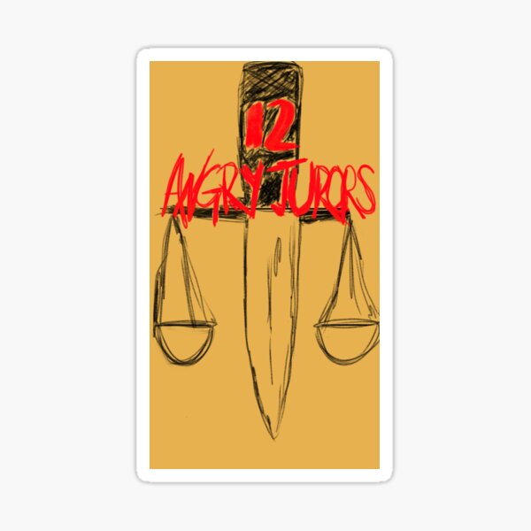 "12 Angry Jurors Logo" Sticker for Sale by clairemonkey | Redbubble