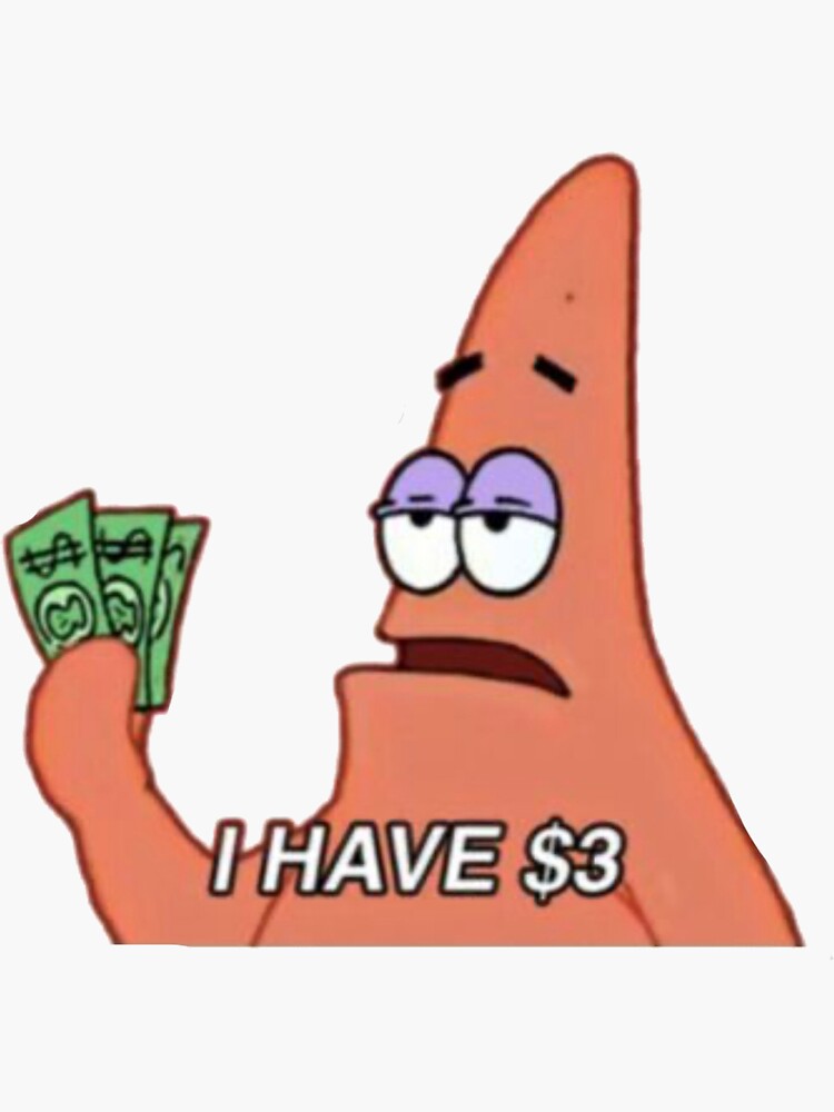 "Patrick Star Meme Sticker" Sticker for Sale by maddiesartworks | Redbubble