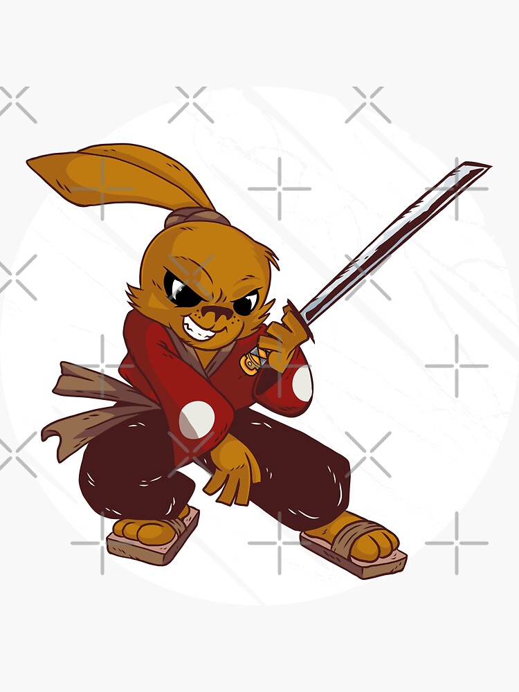 "Samurai bunny." Sticker for Sale by emphatic | Redbubble