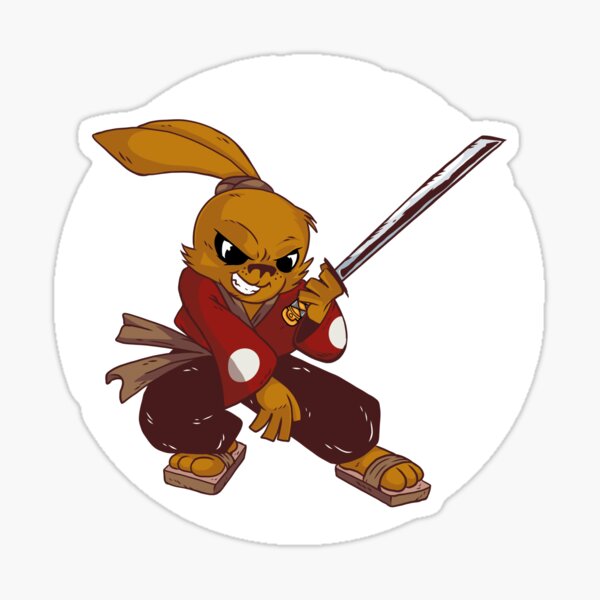 "Samurai bunny." Sticker for Sale by emphatic | Redbubble