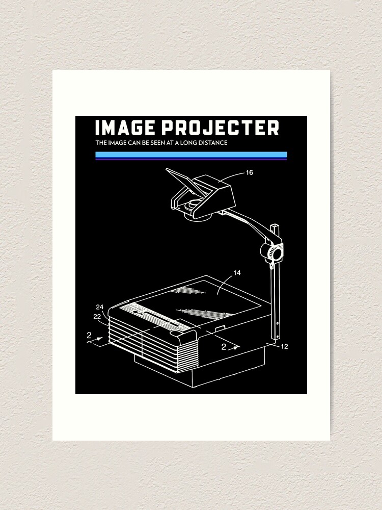 "Classic Image Projecter Blueprint and Diagram - Cool Classic Tech" Art ...