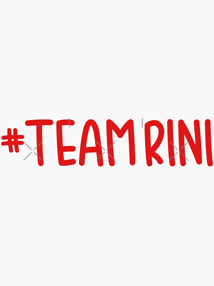 "Team Rini" Sticker by mutualletters | Redbubble