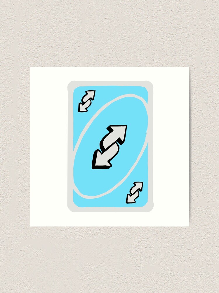"Light Blue Reverse Uno Card" Art Print by aliimb | Redbubble