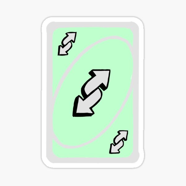 "Mint Reverse Uno Card" Sticker for Sale by aliimb | Redbubble