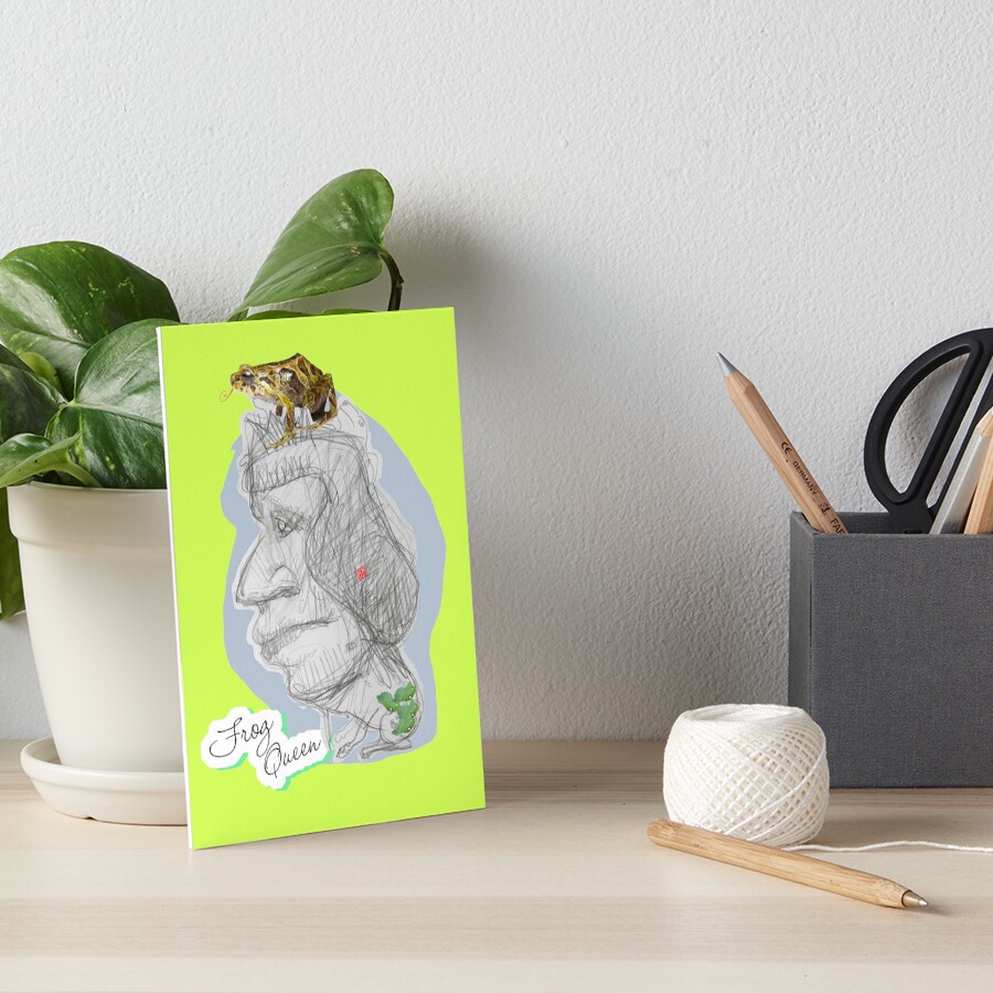 "Elizabeth - The Frog Queen (Original Drawing by AliceCCI)" Art Board ...