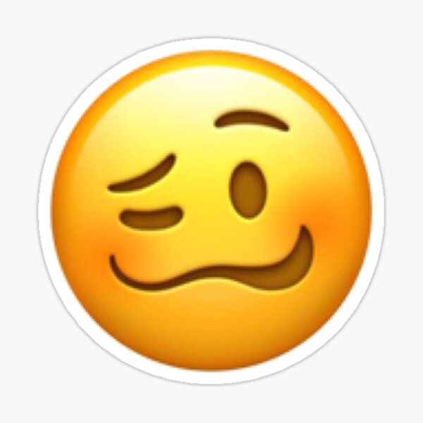 "Uncomfortable Emoji" Sticker for Sale by Gabiiii18 | Redbubble