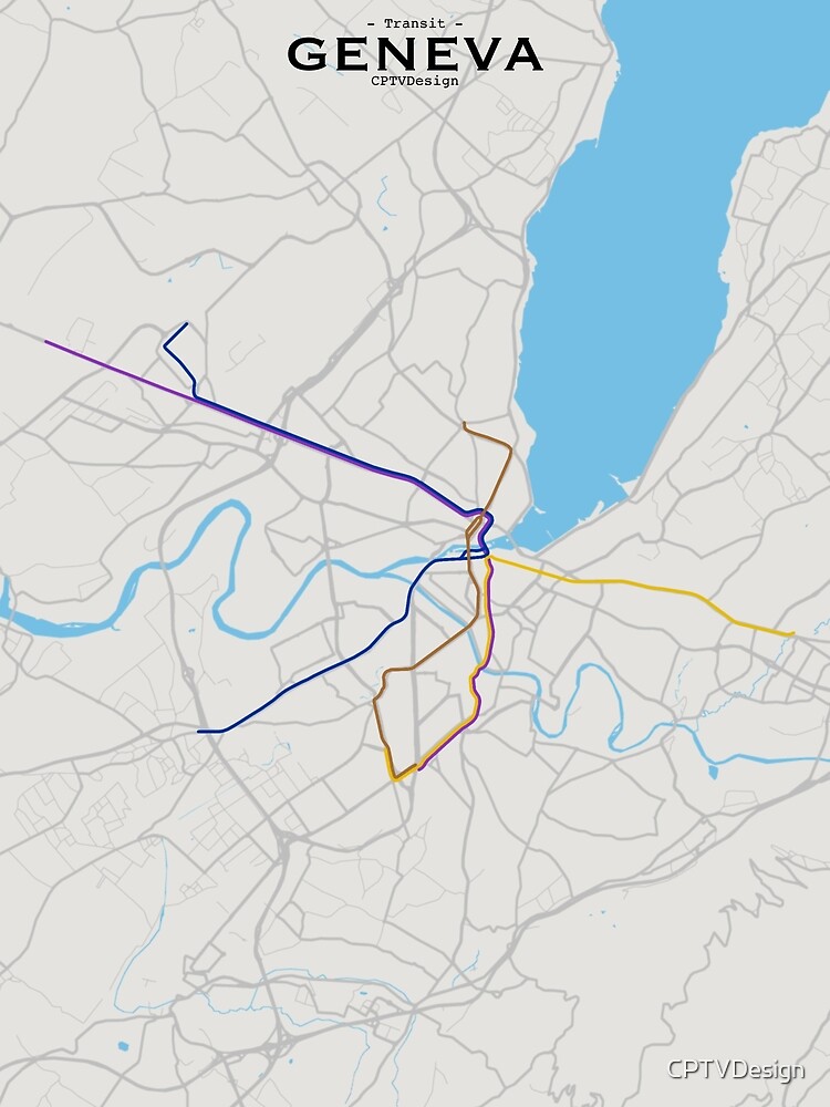 "Geneva Transit Map" Poster by CPTVDesign | Redbubble