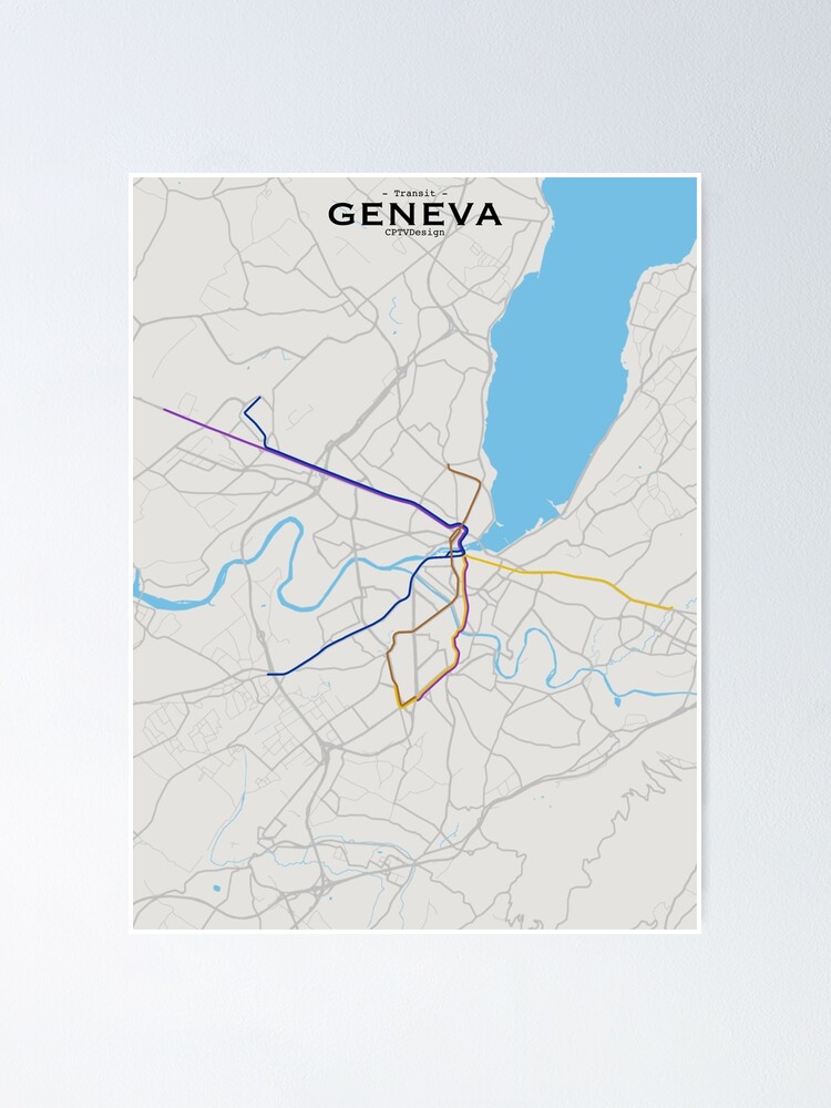 "Geneva Transit Map" Poster by CPTVDesign | Redbubble