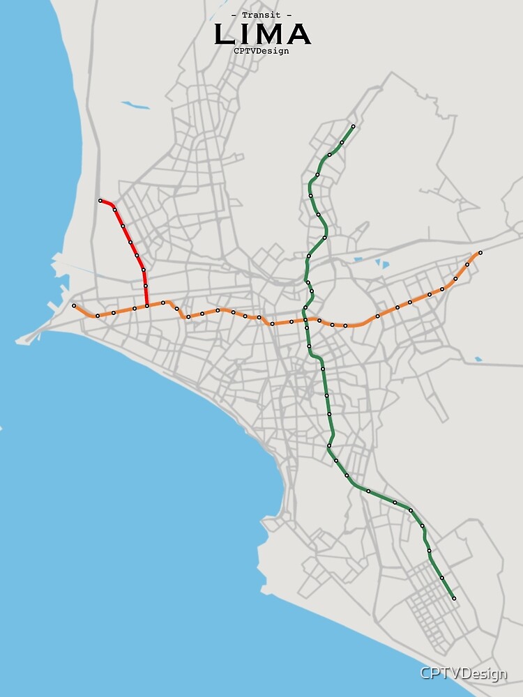 "Lima Transit Map" Poster for Sale by CPTVDesign | Redbubble