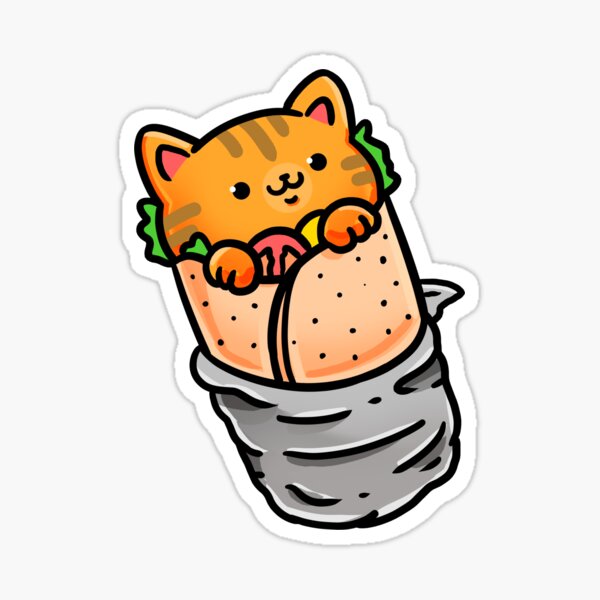 "purrito" Sticker for Sale by sophiaoreta | Redbubble