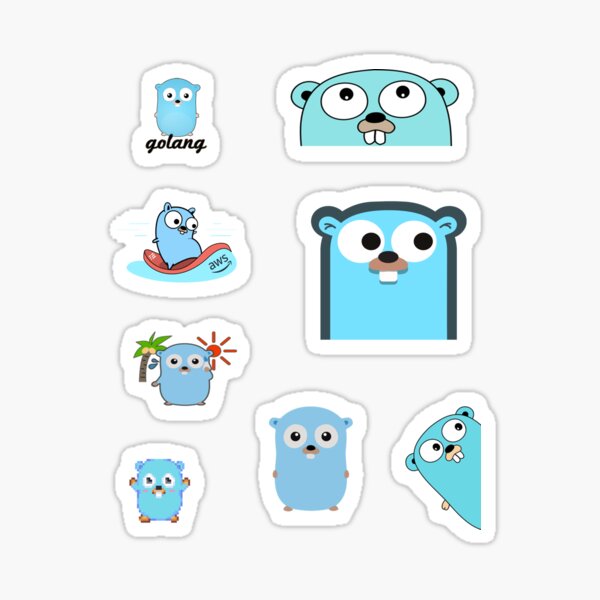 "golang sticker pack" Sticker for Sale by leesander | Redbubble