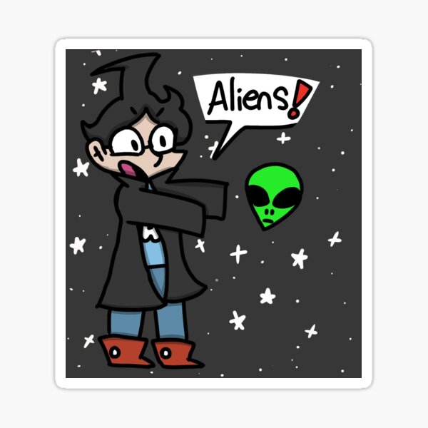 "Dib membrane aliens!" Sticker for Sale by Dibzoey13 | Redbubble