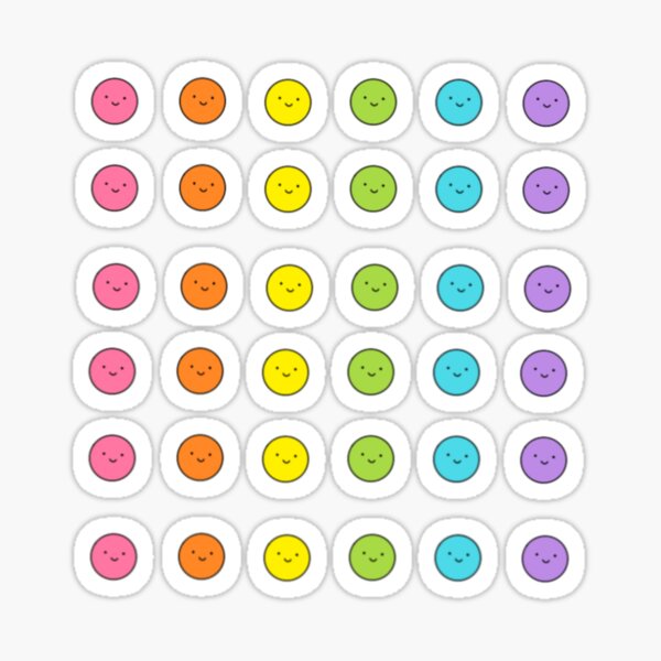 "Smiley Face Sticker Sheet" Sticker by haileyngg | Redbubble