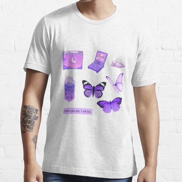 "purple aesthetic sticker set cute " T-shirt for Sale by aesthetics4you ...
