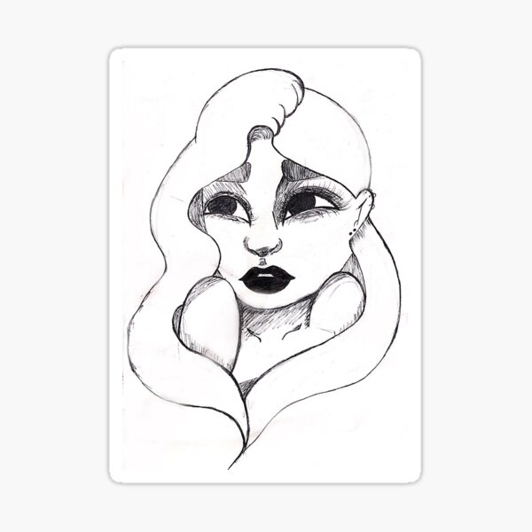 "Worried Girl" Sticker for Sale by LoveFromYou | Redbubble