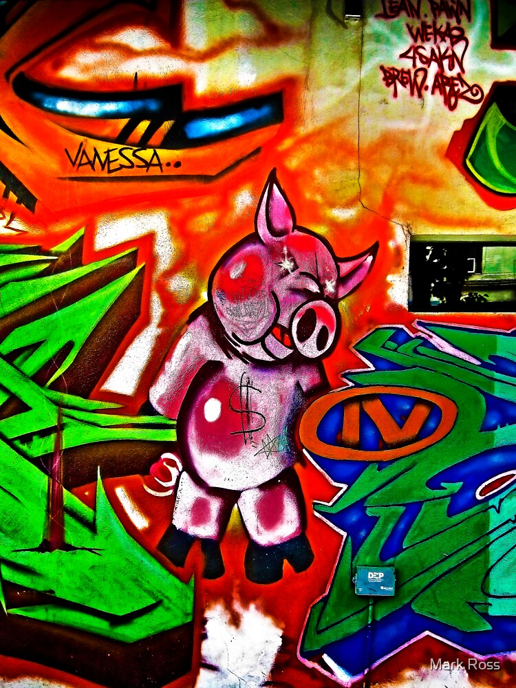 "Graffiti Pig" Sticker for Sale by markross | Redbubble