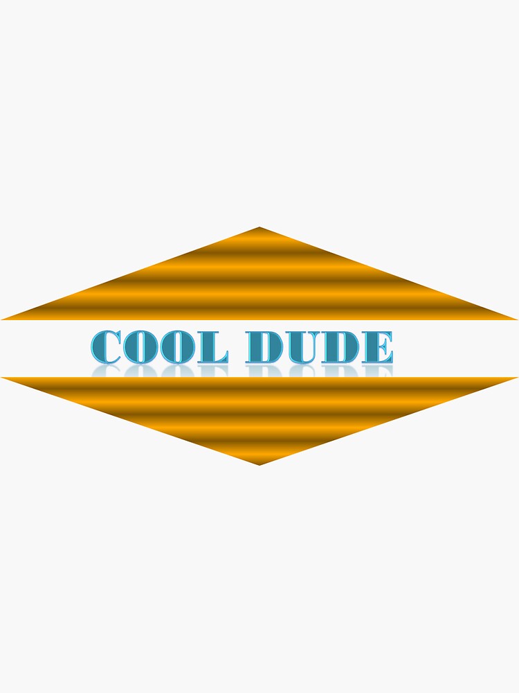 "COOL DUDE LOGO" Sticker for Sale by MUNAFAHMAD | Redbubble