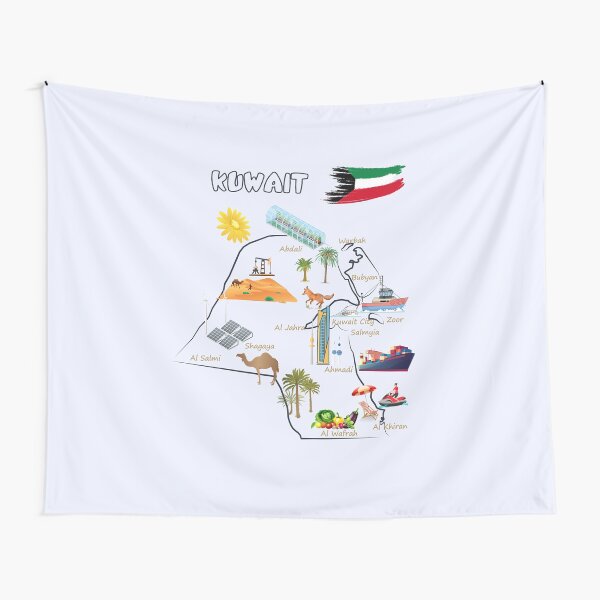 "Kuwait tourist map destinations Landmarks tourist attractions with ...