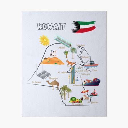 "Kuwait tourist map destinations Landmarks tourist attractions with ...