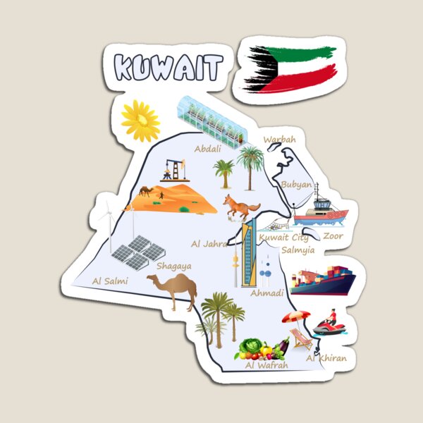 "Kuwait tourist map destinations Landmarks tourist attractions with ...