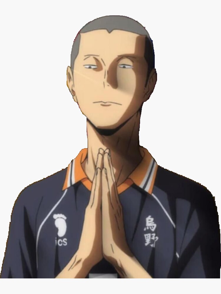 "Tanaka Praying " Sticker for Sale by rxquemxre | Redbubble
