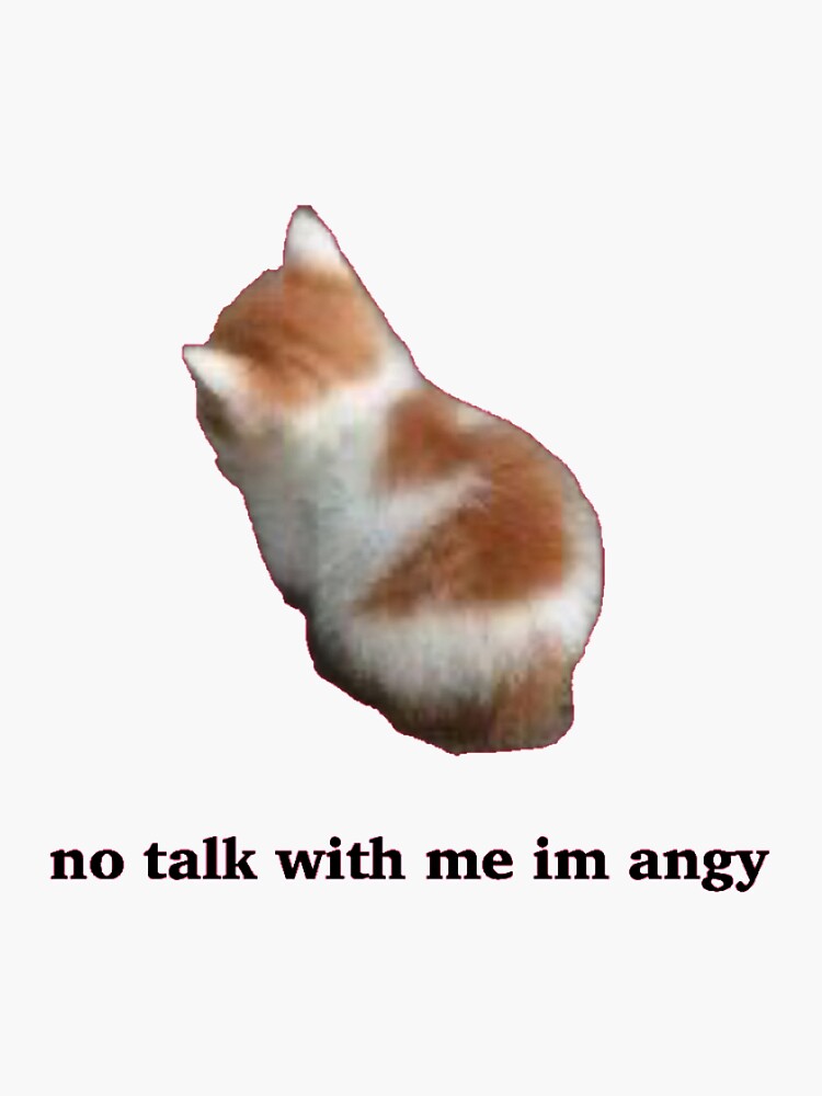 Pegatina «im angy gato meme» de jo--oana | Redbubble