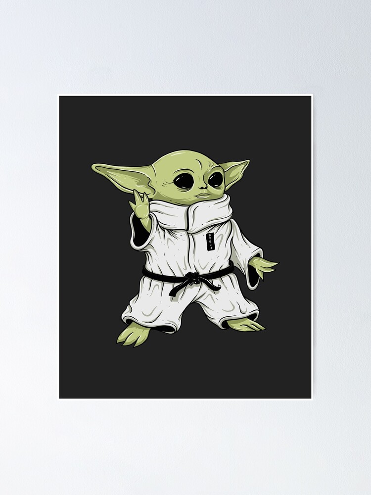 "Cute BJJ Sci Fi Baby Alien Character in Gi Jiu Jitsu" Poster by ...