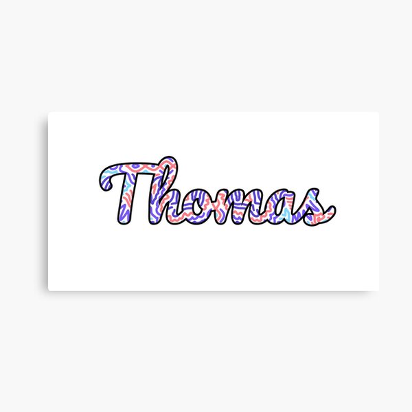 "Thomas Handwritten Name" Canvas Print for Sale by inknames | Redbubble