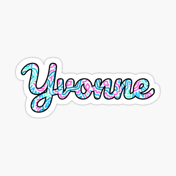 "Yvonne Handwritten Name" Sticker by inknames | Redbubble