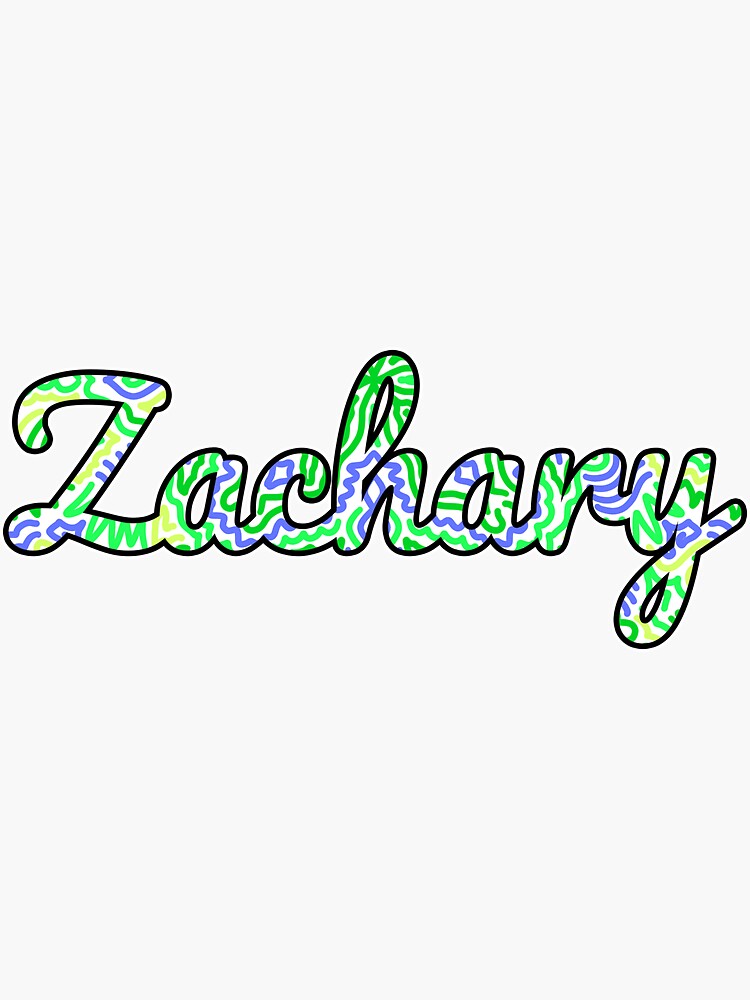 "Zachary Handwritten Name" Sticker for Sale by inknames | Redbubble