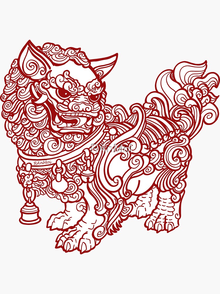 "A FU DOG" Sticker for Sale by RAnMoi | Redbubble