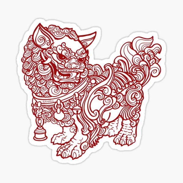 "A FU DOG" Sticker for Sale by RAnMoi | Redbubble