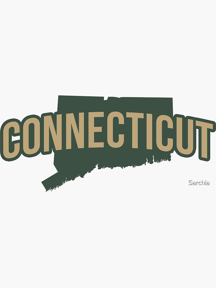 "Connecticut State" Sticker for Sale by Sarchia | Redbubble
