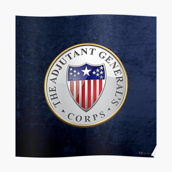"Adjutant General's Corps - AG Corps Branch Insignia over Blue Velvet ...