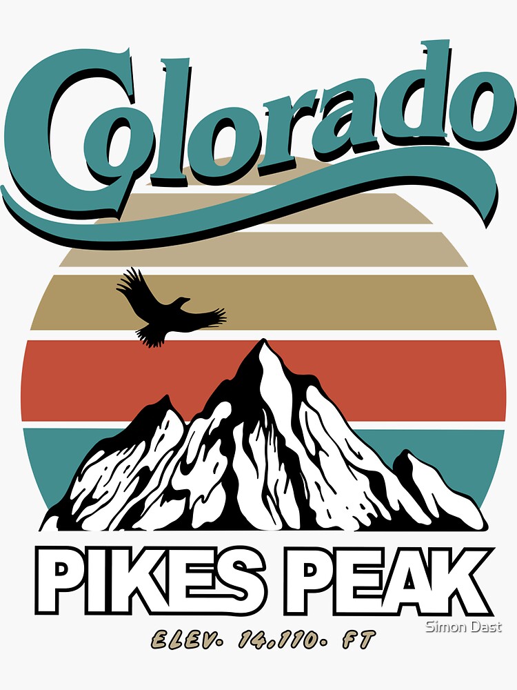 "Vintage Colorado pikes peak" Sticker for Sale by geroDev | Redbubble