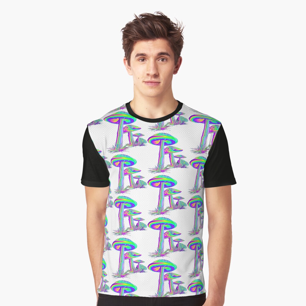 "Holographic Trippy Mushroom " Sticker for Sale by cinlali | Redbubble