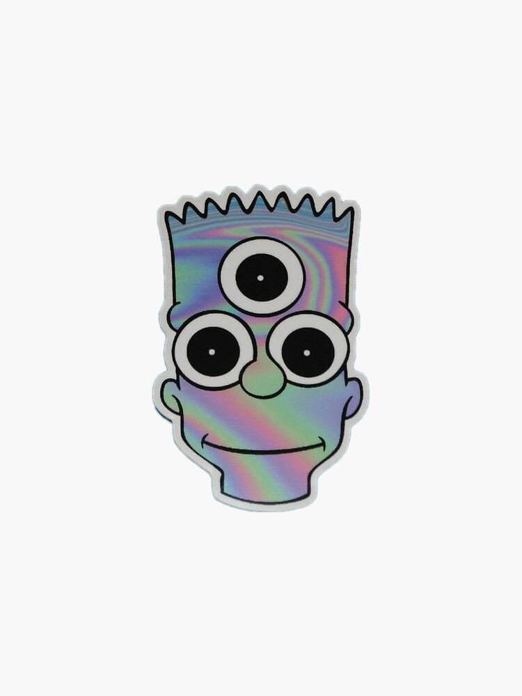 "Holographic Bart" Sticker for Sale by cinlali | Redbubble