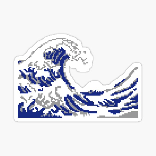 "Geek wave pixels" Sticker for Sale by t335 | Redbubble