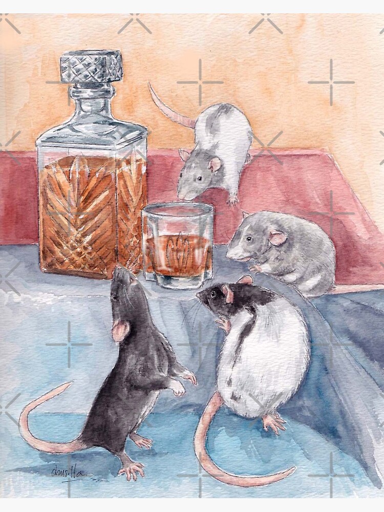 "Whiskey Rats" Art Print for Sale by drusillak | Redbubble