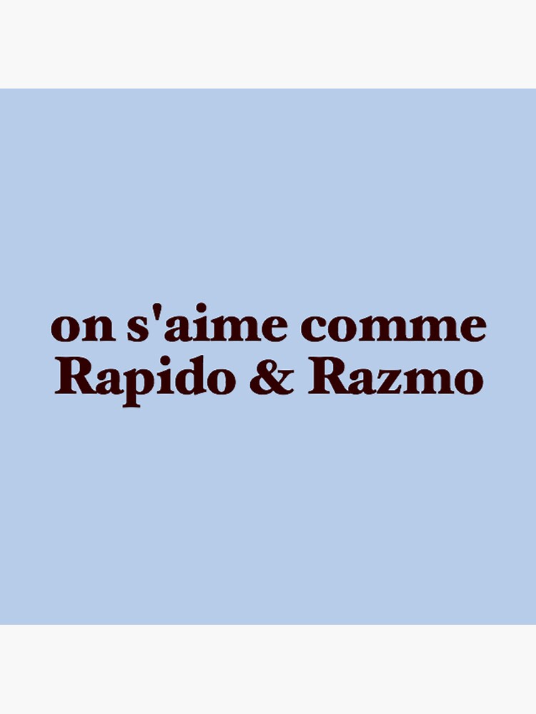 "RAPIDO & RAZMO" Sticker for Sale by jetaimecomme | Redbubble